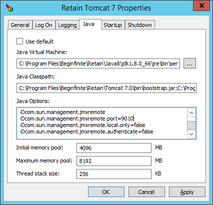 Setting up JConsole to see Java memory usage